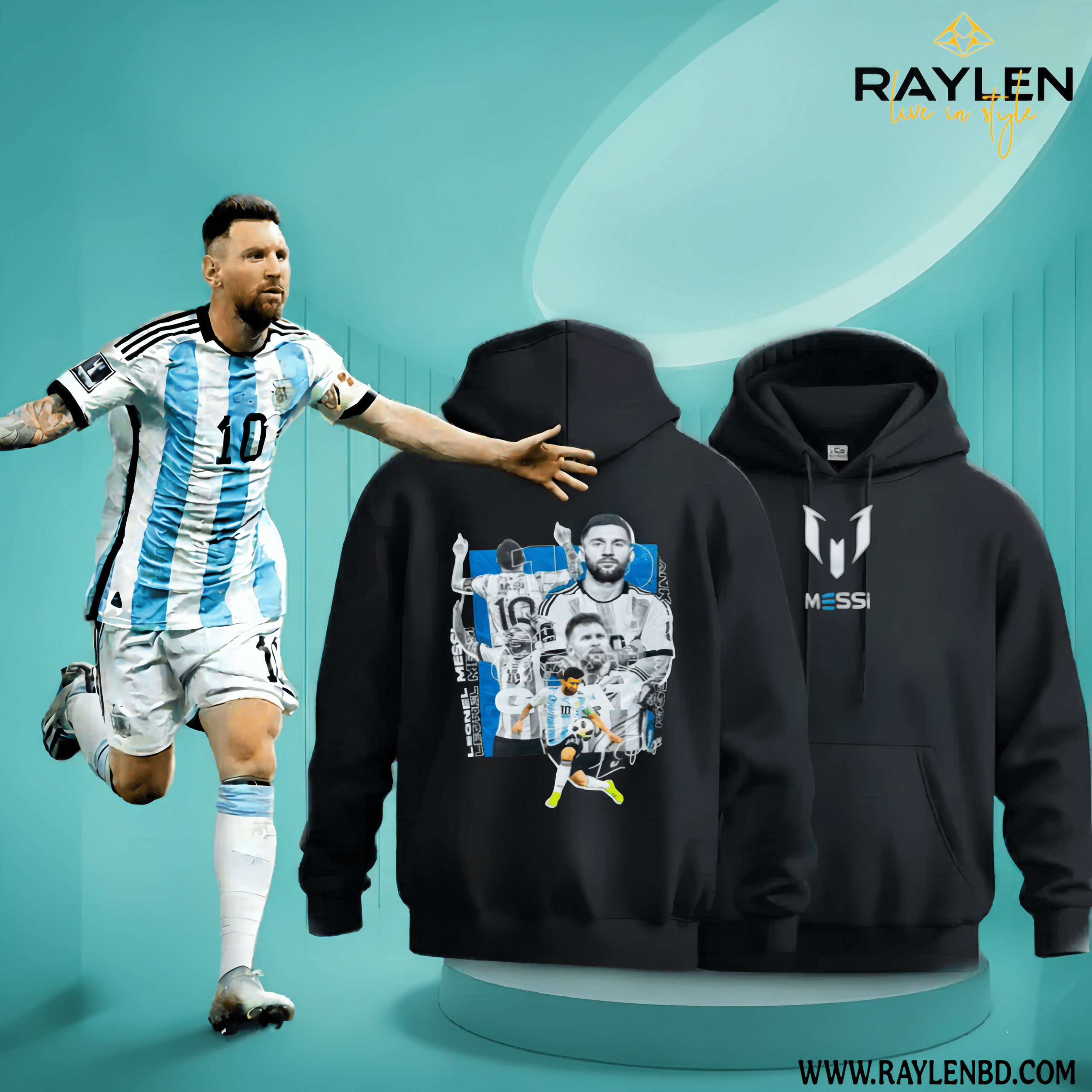 Messi Special Edition – Black Premium Hoodie – Raylen
